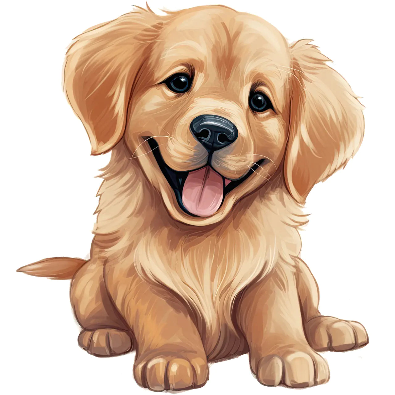 Bügelbild Hund Goldie | Näh-Paradies