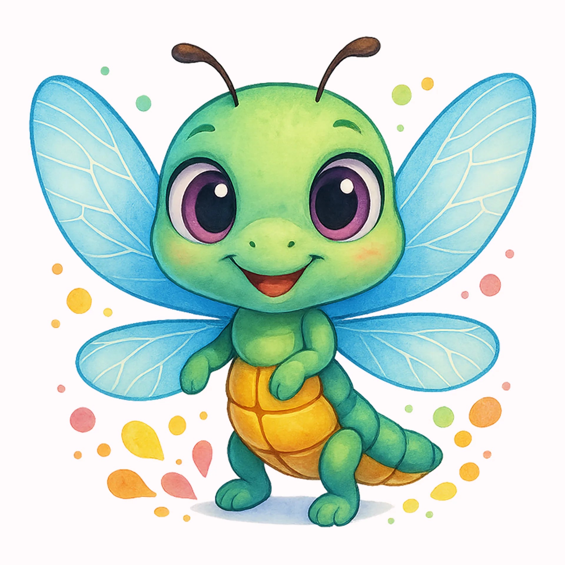 Permanent Sticker Süße Libelle Bibo