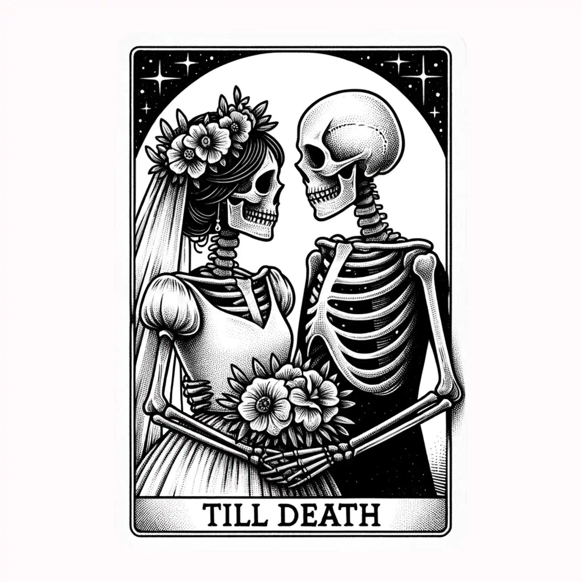 Permanent Sticker Tarotkarte TILL DEATH